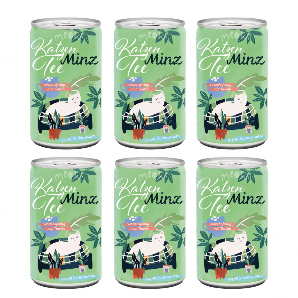 Katzen-Minztee 6 Dosen x 150 ml - HappyFor
